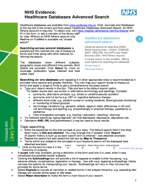 Fillable Online NHS Evidence: Fax Email Print - pdfFiller