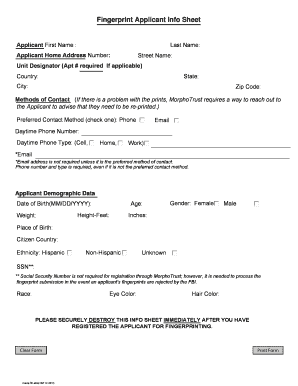 Fillable Online Fingerprint Applicant Info Sheet 11 18 15 Workingdocx Fax Email Print - pdfFiller