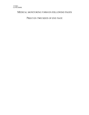 Fillable Online emergencymedicine pitt MEDICAL MONITORING FORM ON ...