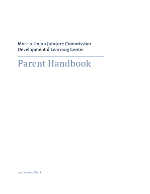 Fillable Online Parent Handbook - Morris-Union Jointure Commision Fax ...