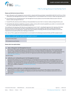 Fillable Online FIIG Funding Account Authority Form Fax Email Print ...