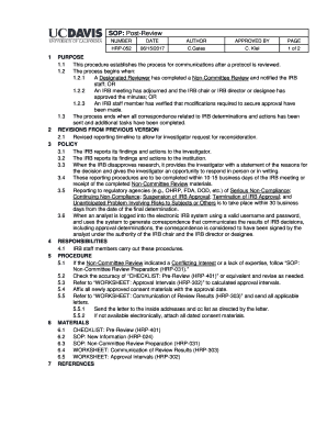 Fillable Online SOP: Post-Review Fax Email Print - pdfFiller