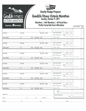 Fillable Online GoodLife Fitness Victoria Marathon Fax Email Print ...