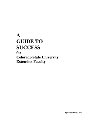 Fillable Online extension colostate A guide to success - Colorado State ...