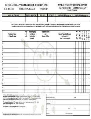 Fillable Online foundationapp Stallion Report Form - Foundation ...