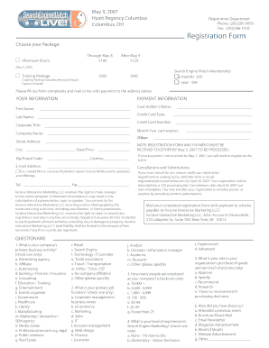 Fillable Online Hyatt Regency Columbus Registration Department Columbus ...