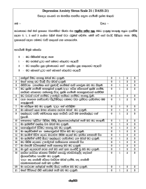 Fillable Online Depression Anxiety Stress Scale 21 ( DASS-21) Fax Email ...