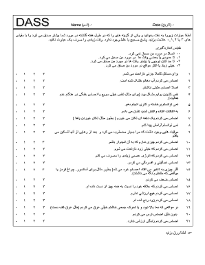 Fillable Online www2 psy unsw edu DASS Response form - psyunsweduau ...