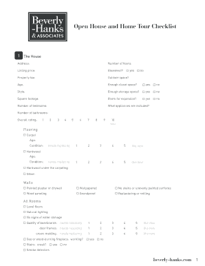 Fillable Online Open House and Home Tour Checklist Fax Email Print ...