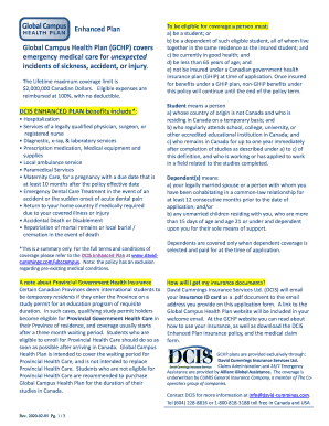 Fillable Online Enhanced Plan For Students studying at University of ...