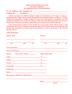 Fillable Online YORK RITE SOVEREIGN COLLEGE Fax Email Print - pdfFiller