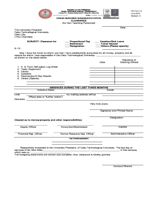 Fillable Online hr ctu edu HR FORMS REVISEDxls Fax Email Print - pdfFiller