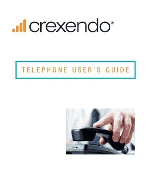 Fillable Online Section 1: Introduction to the Crexendo Telephone Users Guide Fax Email Print ...