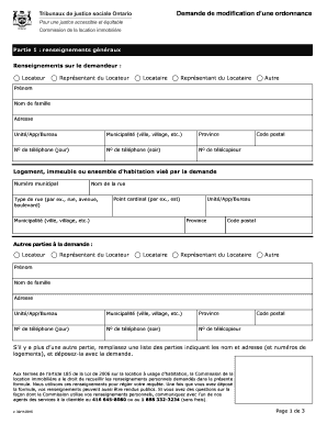 Remplissable En Ligne Demande de modification dune ordonnance Fax Email Imprimer - pdfFiller