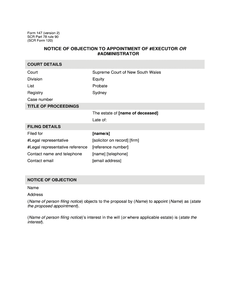 Fillable Online Form 147 (version 2) Fax Email Print - pdfFiller