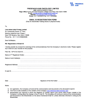 Fillable Online E-mail ID Registration Form Fax Email Print - pdfFiller