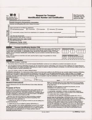 Fillable Online W9 Request for Taxpayer Form (Rev Fax Email Print ...
