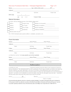 Fillable Online qplex quispamsis 2014 Registration Kit - qplex - Town ...