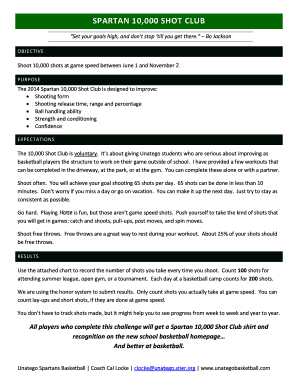 Fillable Online SPARTAN 10,000 SHOT CLUB Fax Email Print - pdfFiller