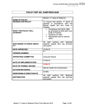Fillable Online sabp nhs SURREY AND BORDERS PARTNERSHIP NHS TRUST ...
