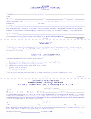 Fillable Online seiu668 SEIU 668 Application for Retiree Membership ...