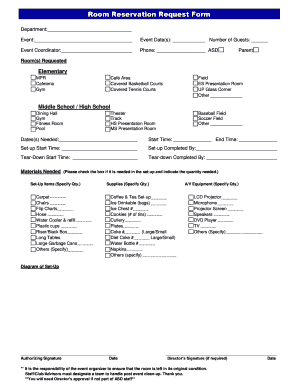 Fillable Online asd edu Room Reservation Request Form - American School ...