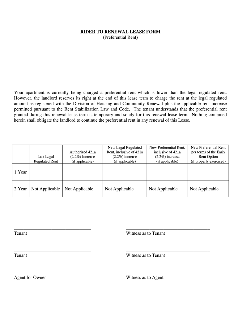 Rider To Renewal Lease Form Fill And Sign Printable Template Online Rider To Renewal Lease Form Fill And Sign Printable Template Online