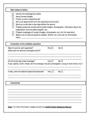 Fillable Online How to conduct a successful public relations campaign ...