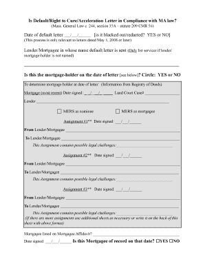 Fillable Online maapl Right to Cure checklist - MAAPL Fax Email Print ...