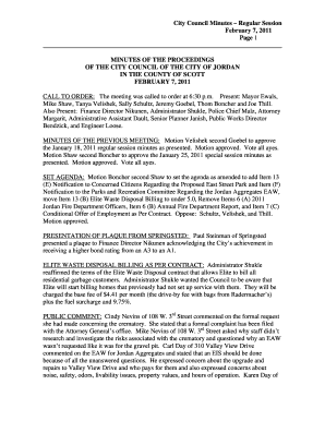 Fillable Online Mike Shaw, Tanya Velishek, Sally Schultz, Jeremy Goebel ...