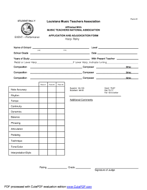 Fillable Online lmta Form 1 Rally Performance entrypub Fax Email Print ...