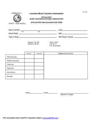 Fillable Online lmta Form 2 String Rally Sight Reading entry.pub Fax ...