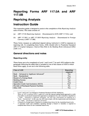 Fillable Online apra gov Reporting Forms ARF 1170A and ARF 1170B - apra ...
