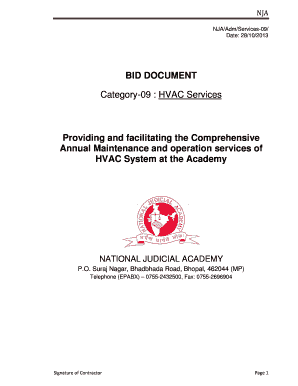 Fillable Online nja nic Category-09 HVAC Services - National Judicial ...