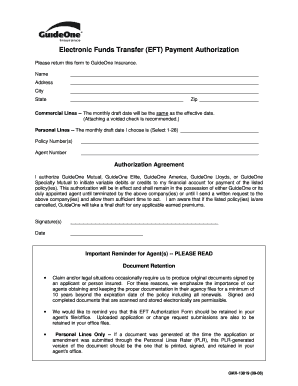 Fillable Online Electronic Funds Transfer (EFT) Payment Authorization ...