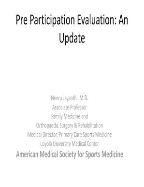 Fillable Online Pre Participation Evaluation: An Fax Email Print ...