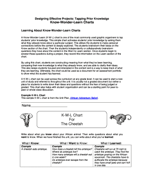 Fillable Online Designing Effective Projects: Tapping Prior Knowledge ...