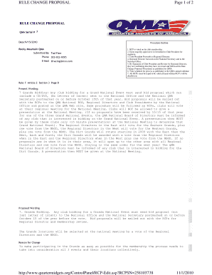 Fillable Online RULE CHANGE PROPOSAL Fax Email Print - pdfFiller