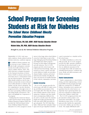 Fillable Online School Program for Screening Students at Risk for ...