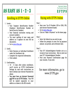 Fillable Online Electronic Federal Tax Payment System Fax Email Print ...