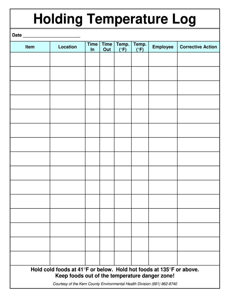 Hot Holding Temperature Log Fill Out Sign Online DocHub Hot Holding Temperature Log Fill Out Sign Online DocHub