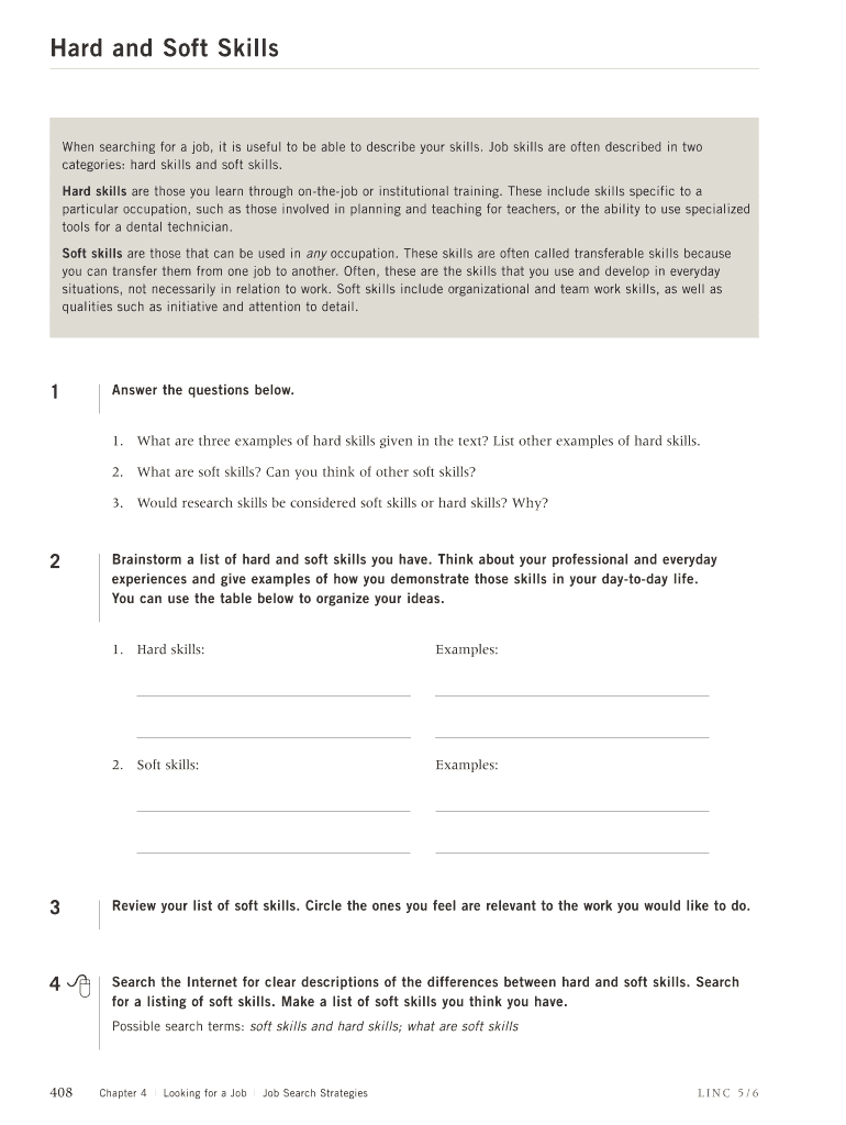 Fillable Online Hard and Soft Skills Fax Email Print - pdfFiller