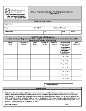 Fillable Online Limited Purpose FSA Claim Form - Marsh McLennan ...