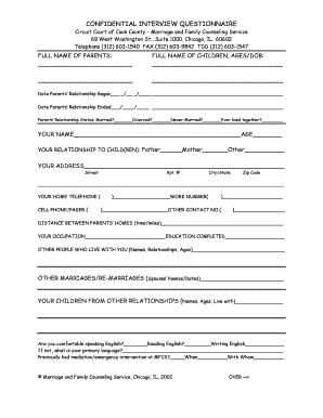 Fillable Online courtadr FAMILY CASE INFORMATION FORMSQUESTIONS Fax ...