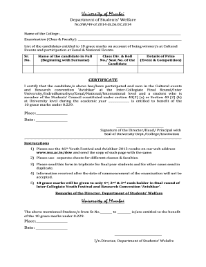 Fillable Online University of Mumbai University of Mumbai Fax Email ...