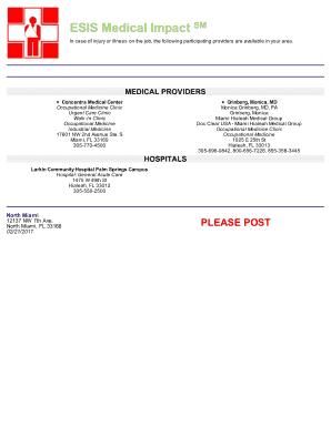 Fillable Online ESIS Medical Impact SM Fax Email Print - pdfFiller