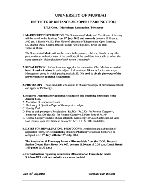 How To Download Mumbai University Marksheet - Fill Online, Printable ...