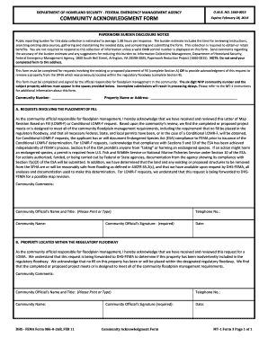 Fillable Online bedfordcountytn COMMUNITY ACKNOWLEDGMENT FORM ...