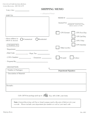 Fillable Online mrl ucsb Shipping memo2 shipping memo2 Fax Email Print ...