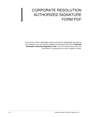 Fillable Online ps-auto Corporate Resolution Authorized Signature Form ...